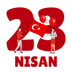 23 nisan Royalty Free Vector Image - VectorStock