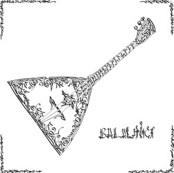 Balalaika sketch isolated design Royalty Free Vector Image