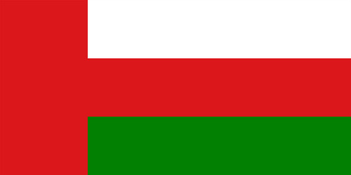 Oman flag simple for independence day or election Vector Image