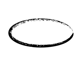 Oval grunge frame isolated on white background Vector Image