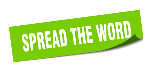 Spread the word sticker spread the word label Vector Image