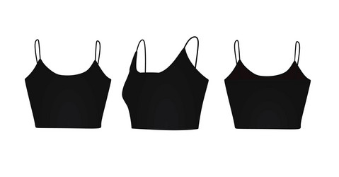 Red women top back and front view Royalty Free Vector Image