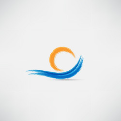 Blue wave sign Royalty Free Vector Image - VectorStock