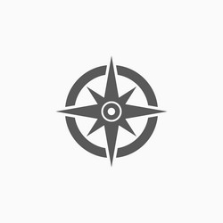 Compass south direction icon weather glyph Vector Image