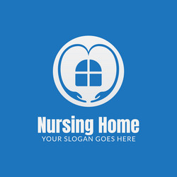 Hand heart and house window suitable for nursing Vector Image