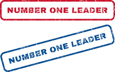 Leader number one rubber stamp Royalty Free Vector Image