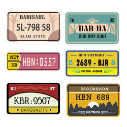 License plate Royalty Free Vector Image - VectorStock