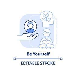 Be yourself blue gradient concept icon Royalty Free Vector