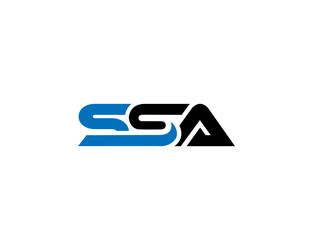 Initial ssa logo design modern Royalty Free Vector Image