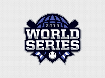 Modern professional emblem logo world series Vector Image
