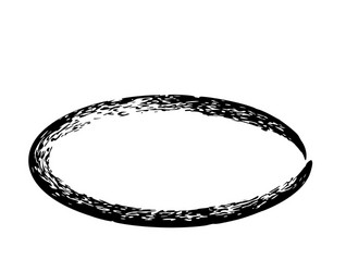 Oval grunge frame isolated on white background Vector Image