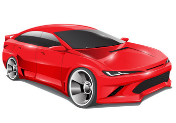 Realistic 3d red car suv Royalty Free Vector Image