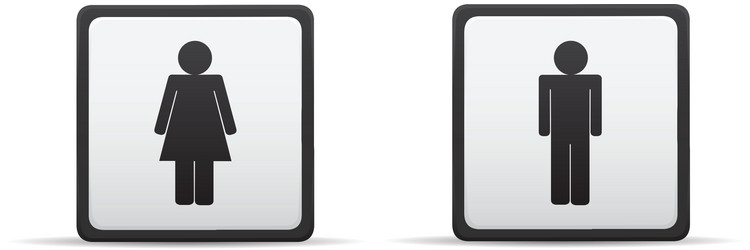 People bathroom icons Royalty Free Vector Image