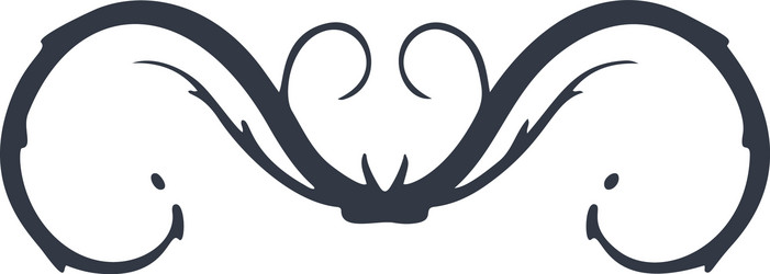 Antique decorative element scroll page Royalty Free Vector