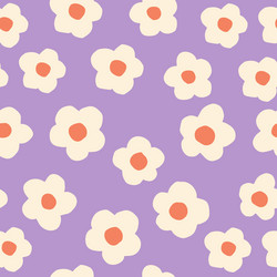 Cool colorful y2k flower seamless pattern Vector Image