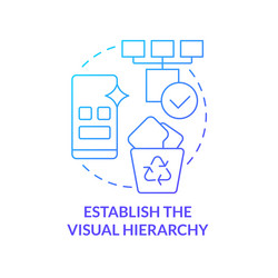 Establish visual hierarchy concept icon Royalty Free Vector