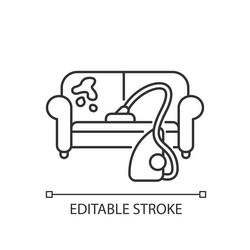 Furniture dry cleaning yellow flat design long Vector Image