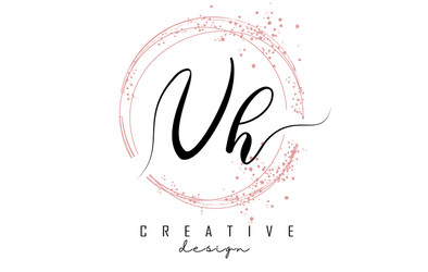 Creative colorful letters vh v h logo Royalty Free Vector