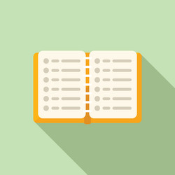 Open book icon flat system accounting Royalty Free Vector