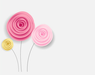 Flowers on a paper background Royalty Free Vector Image