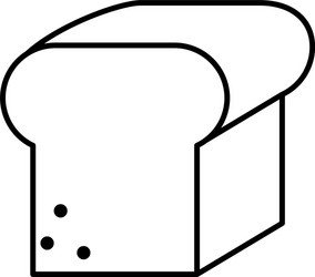 Bread slice icon Royalty Free Vector Image - VectorStock