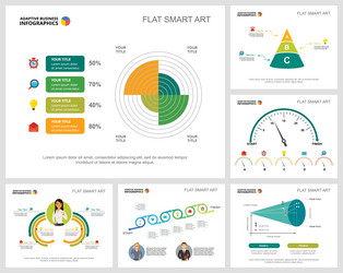 Colorful research and planning infographic charts Vector Image