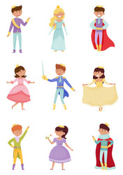 Adorable Princesses & Girls Royalty Free Vector Image