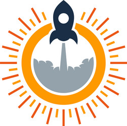 Gold tropical sun logo Royalty Free Vector Image