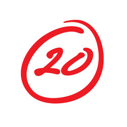 Grade a hand drawn good exam score Royalty Free Vector Image