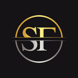 Letter sf or fs initial monogram logo design Vector Image