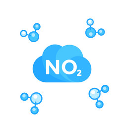 No2 nitrogen dioxide gas icon Royalty Free Vector Image
