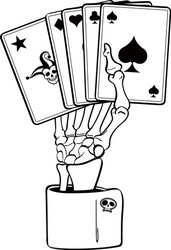 Hand with cards Royalty Free Vector Image - VectorStock