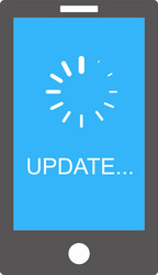 Status bar icon on white background mobile phone Vector Image