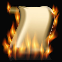Burning scroll Royalty Free Vector Image - VectorStock