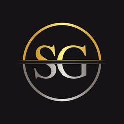 Initial sg letter logo design template monogram Vector Image