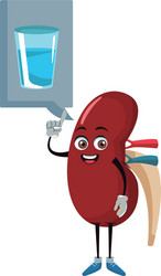 Kidney funny cartoon Royalty Free Vector Image