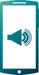 Mobile phone screen volume sound gadget Royalty Free Vector