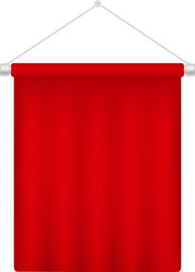 Red realistic pennant set empty triangle banners Vector Image