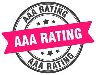 Aaa rating stamp label on transparent Royalty Free Vector