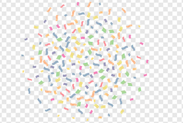 Colorful confetti on transparent background Vector Image