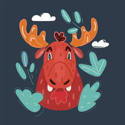 Cute Moose Face Vector Images (over 400)