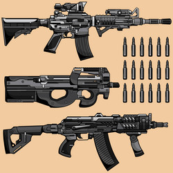 Firearm Vector Images (over 30,000)