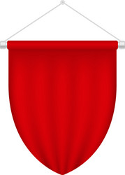 Red realistic pennant set empty triangle banners Vector Image