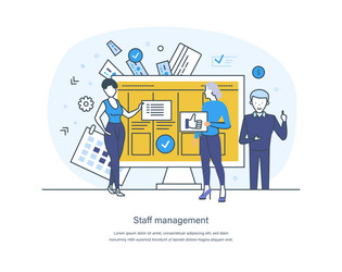 Employee performance evaluation staff management Vector Image
