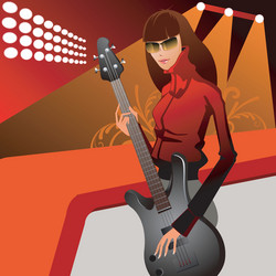 Woman listening music Royalty Free Vector Image