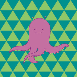 Green octopus Royalty Free Vector Image - VectorStock