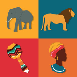 Flat about africa design Royalty Free Vector Image