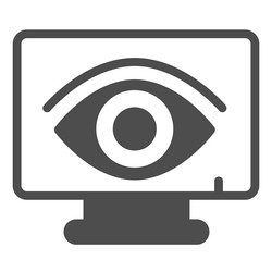 Monitor monoblock security eye observervation Vector Image