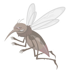 Angry mosquito cartoon Royalty Free Vector Image