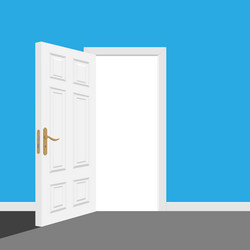 Open door entrance realistic doorway isolated Vector Image